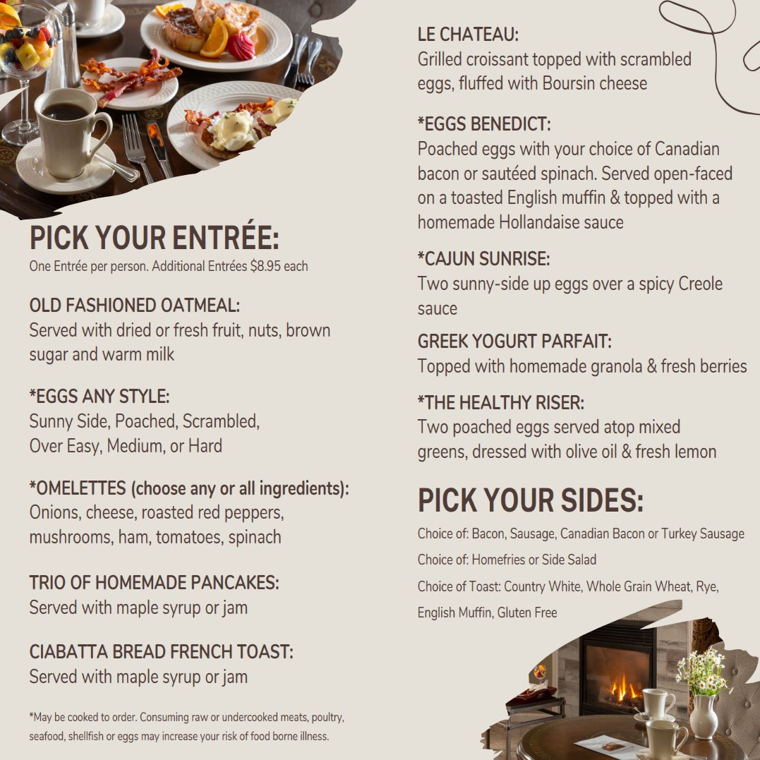 Traditional French Breakfast Menu