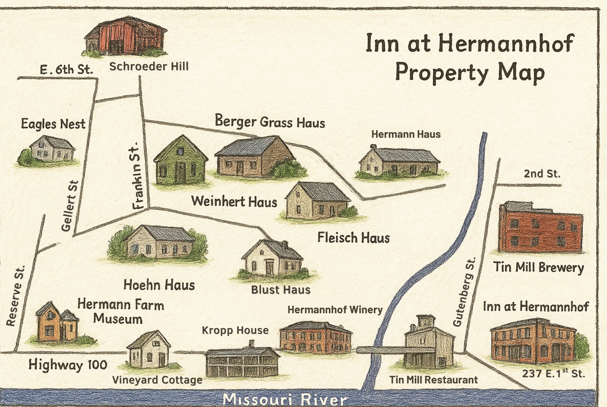 The Inn at Hermannhof: Hermann MO Lodging Luxury Suites & Cottages